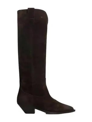 VIA ROMA 15 Pointed-toe Pull-on Cowboy Boots - Brown