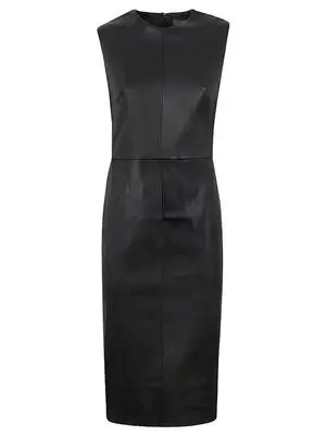 STOULS Midi Evita Sleeveless Leather Dress