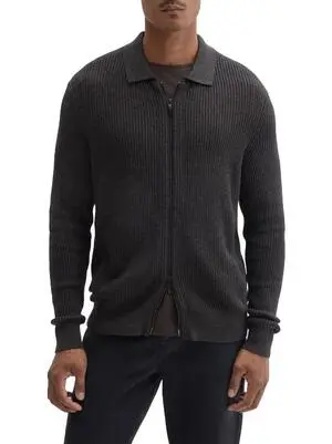 ROBERT BARAKETT Gregorio Full Zip Cardigan Sweater