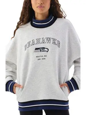 OFF SEASON Philadelphia Eagles Mock Neck Graphic Sweatshirt Heather Grey/seahawks