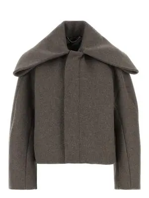 Victoria Beckham Victoria Beckham Women Dove Grey Wool Blend Jacket Gray