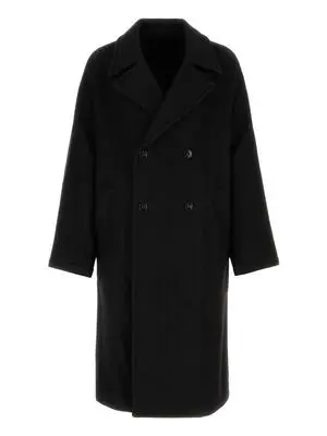 LEMAIRE Wool Alpaca Coat - Black