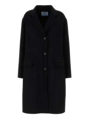 Prada Wool Blend Coat - Black