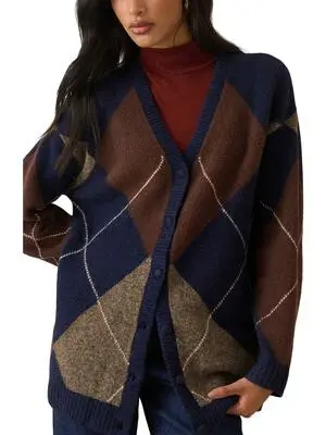 NOBODY'S CHILD Argyle Cardigan