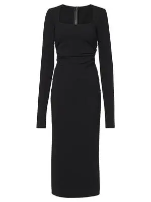 DOLCE & GABBANA Ruched Jersey Midi Dress