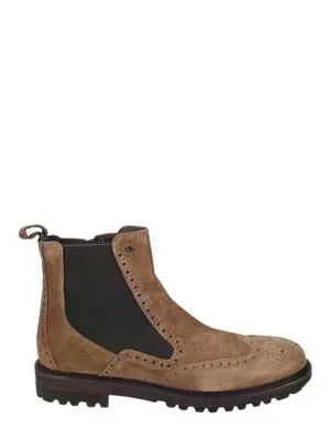 BALDININI Brogue-detail Suede Boots