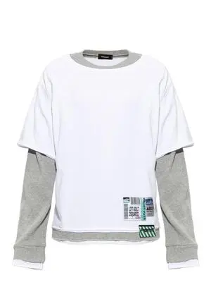 Dsquared2 Dsquared2 Layered Patch Long Sleeve T-Shirt White