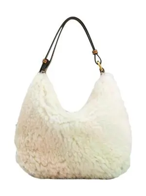TOD'S Stud-embellished Shearling Shoulder Bag