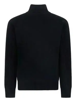 KANGRA Zip-up Ribbed-sleeve Cardigan