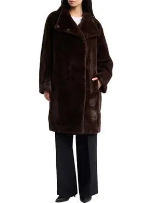 BOSS Citeddy Faux Fur Coat Mole