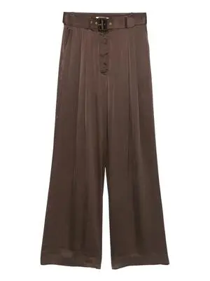 Zimmermann Pantaloni In Seta - Brown