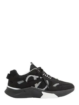 Valentino Garavani Demivee Sneakers In Mesh Fabric With Suede Inserts Women Black