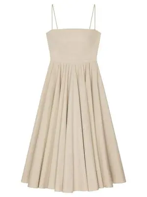 Givenchy Sliced Long Dress In Poplin Women Multicolor