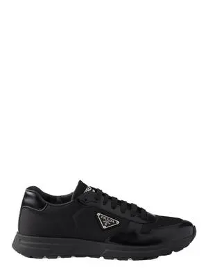 Prada Prax 01 Re-Nylon And Brushed Leather Sneakers Women Black