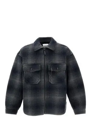 AND WANDER GIACCA CON ZIP IN LANA A QUADRI