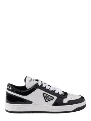 Prada Downtown Leather Sneakers Women Black