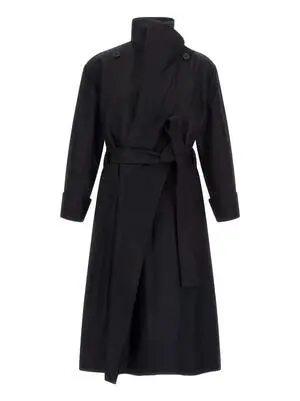 ISSEY MIYAKE Shell Asymmetrical Trench Coat