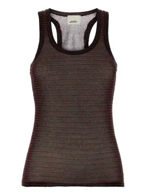 Isabel Marant Étoile Isabel Marant Women Embroidered Cupro Blend Cerava Tank Top Multicolor