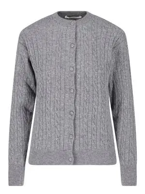 Gimaguas Ribbed Button Cardigan "rina" Gray