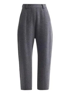LISA YANG Wrenda Cashmere Knit Barrel-leg Trousers - Grey
