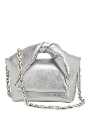 JW Anderson Small Grained Leather Top-handle Bag - Silver