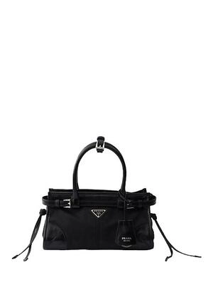Prada Bonnie Small Re-nylon And Leather Top Handle Bag 1 Size Black