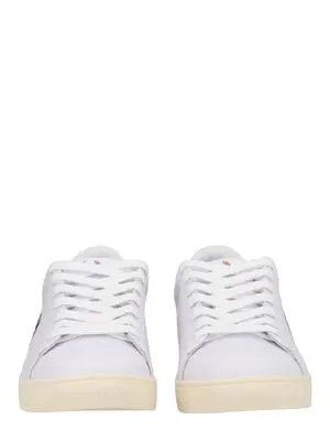 Fred Perry Faux Leather Mini Sneakers With Lea-tex/lea-oth Detail - White