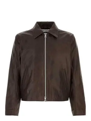Our Legacy Our Legacy Bovine Leather Jacket With Cotton-Viscose Lining Black