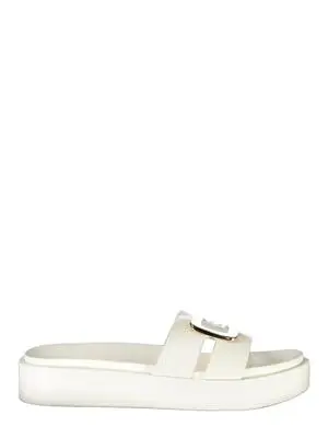 LAURA BIAGIOTTI Logo-plaque Sandals White