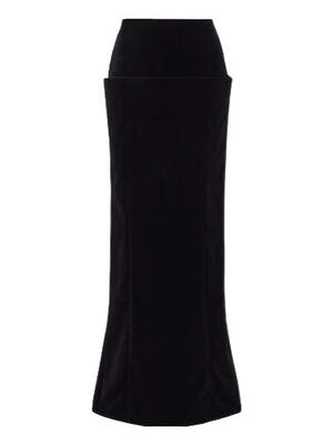 ALAÏA Cotton Velvet Maxi Skirt