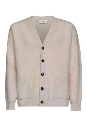 ROBERTO COLLINA Button-up Bouclé Cardigan Neutrals
