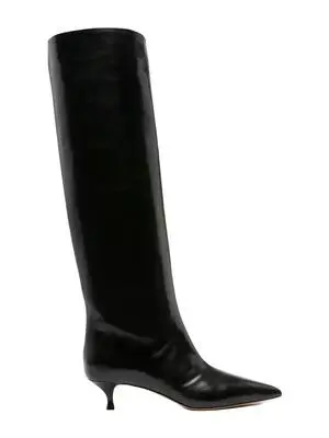 Le Monde Beryl Babouche Leather Boots - Black