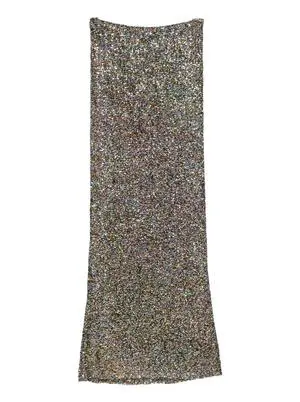 ALBERTA FERRETTI Sequin-embellished Knitted Skirt