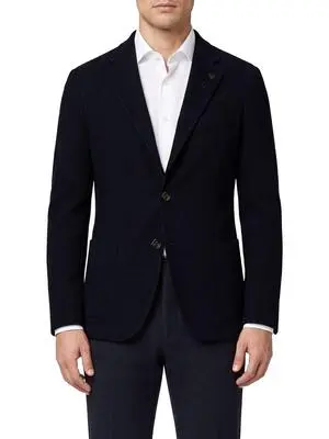 LARDINI Single-breasted Wool Blazer With Patch Pockets