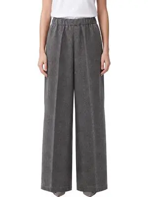 Fabiana Filippi High-waisted Wool Blend Palazzo Trousers Grey