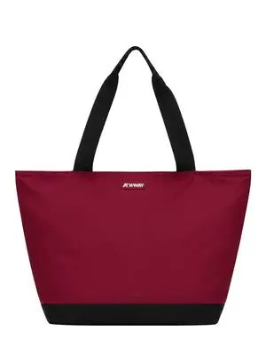 K-WAY Clere Shoulder Tote Bag In Waterproof Ripstop Nylon With Double Handle Red