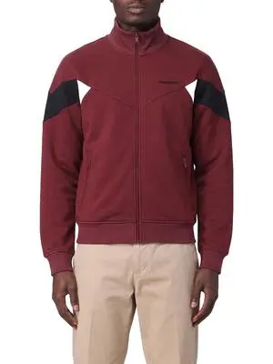 Alexander McQueen Zipped Turtleneck Sweatshirt With Contrast Logo Ruby