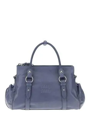 Miu Miu Miu Miu Women Cerulean Blue Leather Handbag Blue