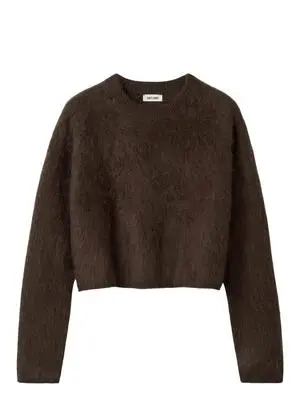 Soft Goat Long-sleeved Sweater Brown