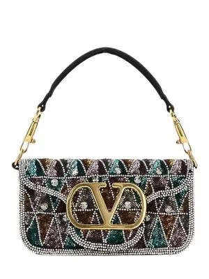 VALENTINO Valentino Garavani Locò Embroidered Small Shoulder Bag