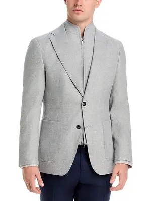 BOSS Hutson Wool Blend Slim Fit Sport Coat & Removable Bib