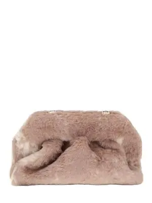 THEMOIRE Medium Bios Fur Potato Pouch Beige