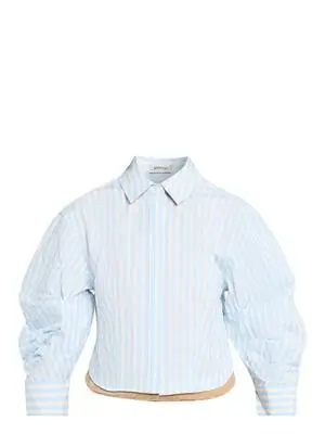 Simkhai Boone Stripe Combo Shirt - Hydrangea
