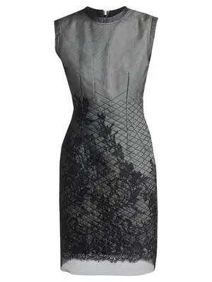 Alexander McQueen Quilted Lace Dress - Black