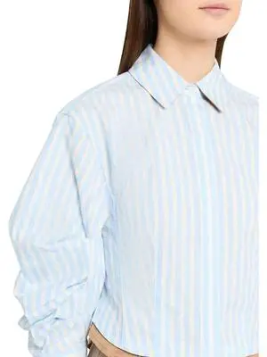Simkhai Boone Stripe Combo Shirt - Hydrangea