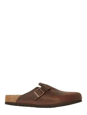 BIRKENSTOCK Boston Oiled Leather Mules Brown