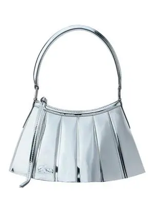 Lacoste Runway Small Lenglen Mirror Leather Purse Silver