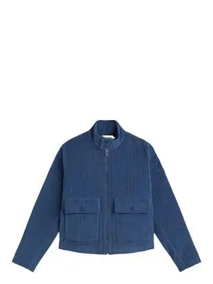 THINKING MU Delia Corduroy Jacket Blue