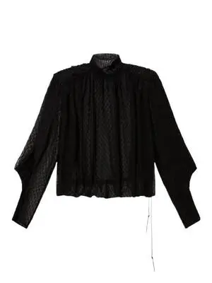 Isabel Marant Étoile Oeste Lace High Neck Top - Black