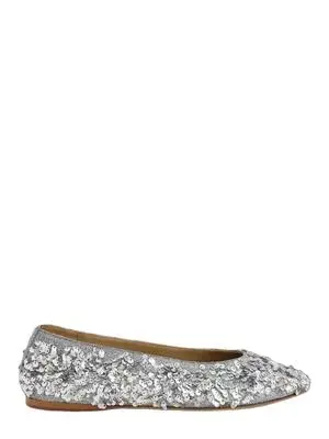Rabanne Ballerina With Sequins Silver